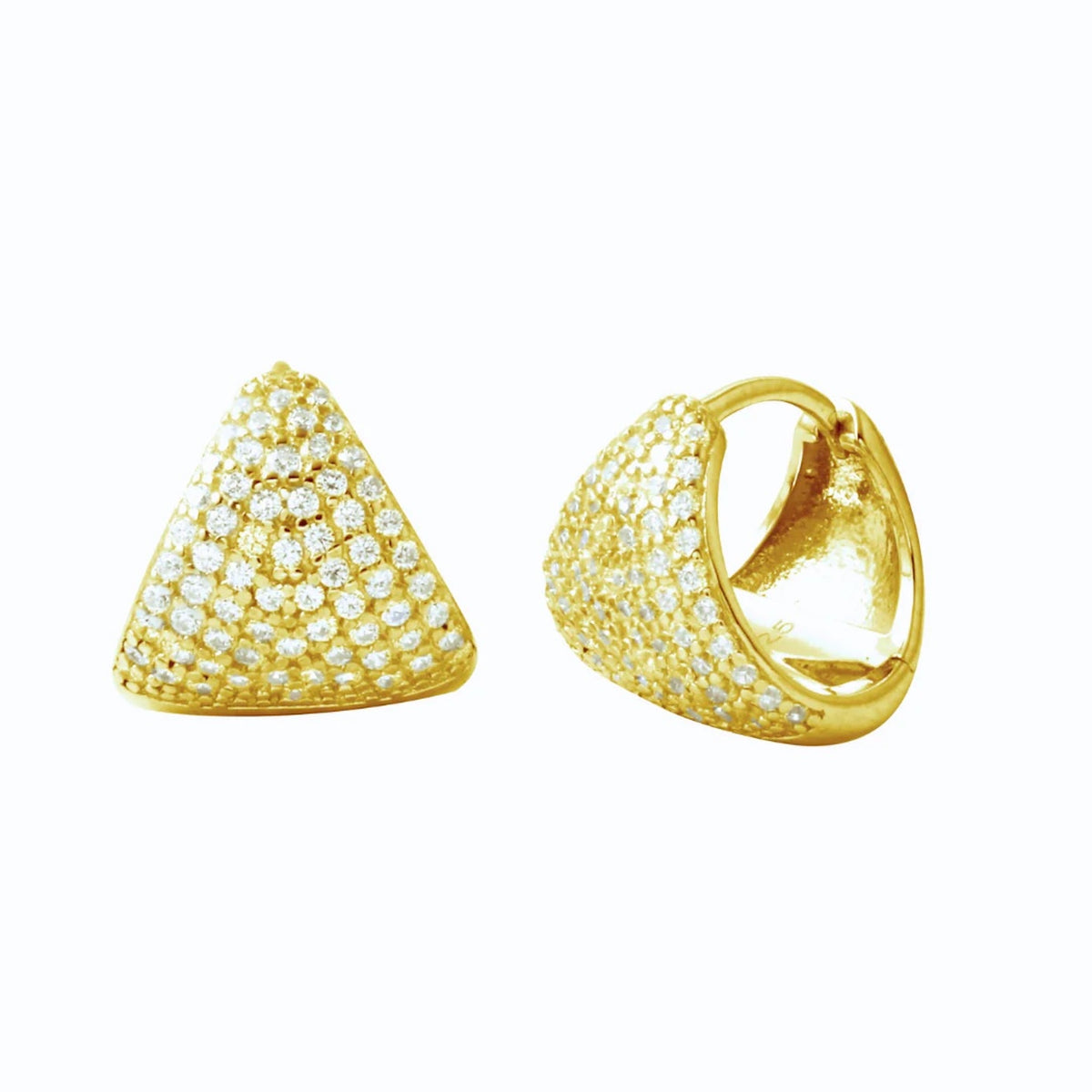 Chunky Pave Fan Earrings | Blank Paige Designs